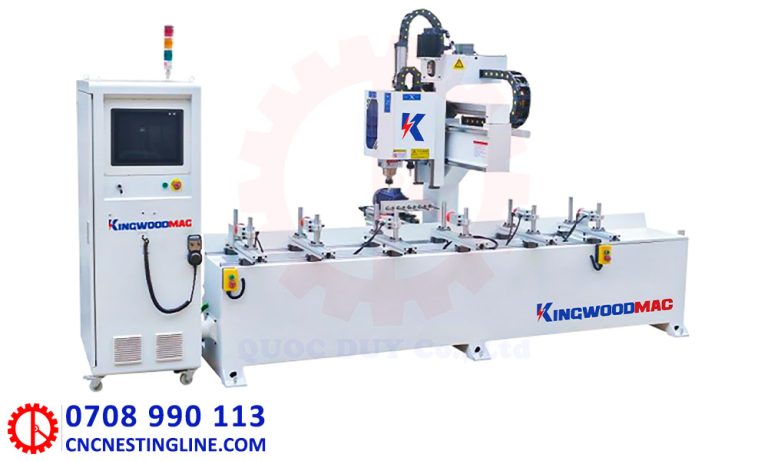 Máy mộng âm CNC 2 đầu cụm khoan ngang mới nhất 2025